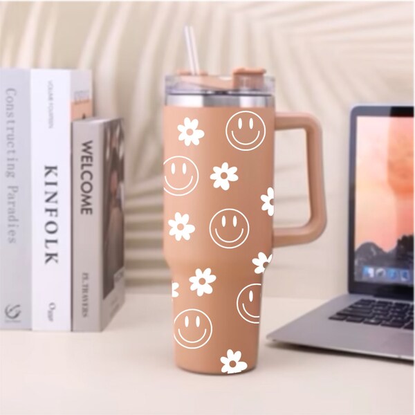 Stanley Cup Smiley Face Decal - Etsy