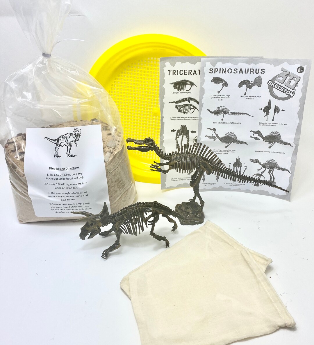 Dino Dinosaur Dig Activity, 3d DIY Model Puzzle Activity, Dinosaur ...