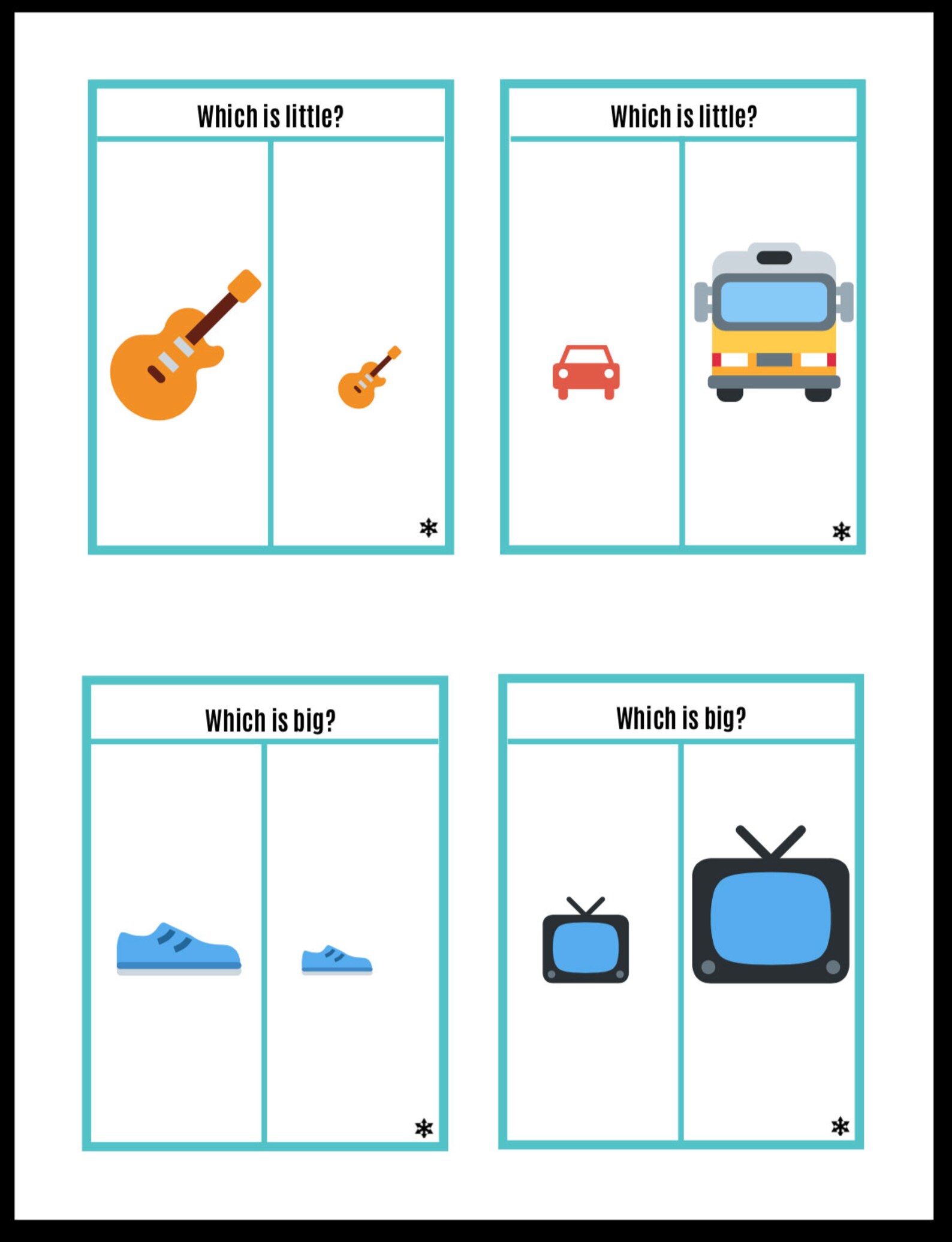Big Vs. Little Special Education Task Cards Distance Learning - Etsy UK