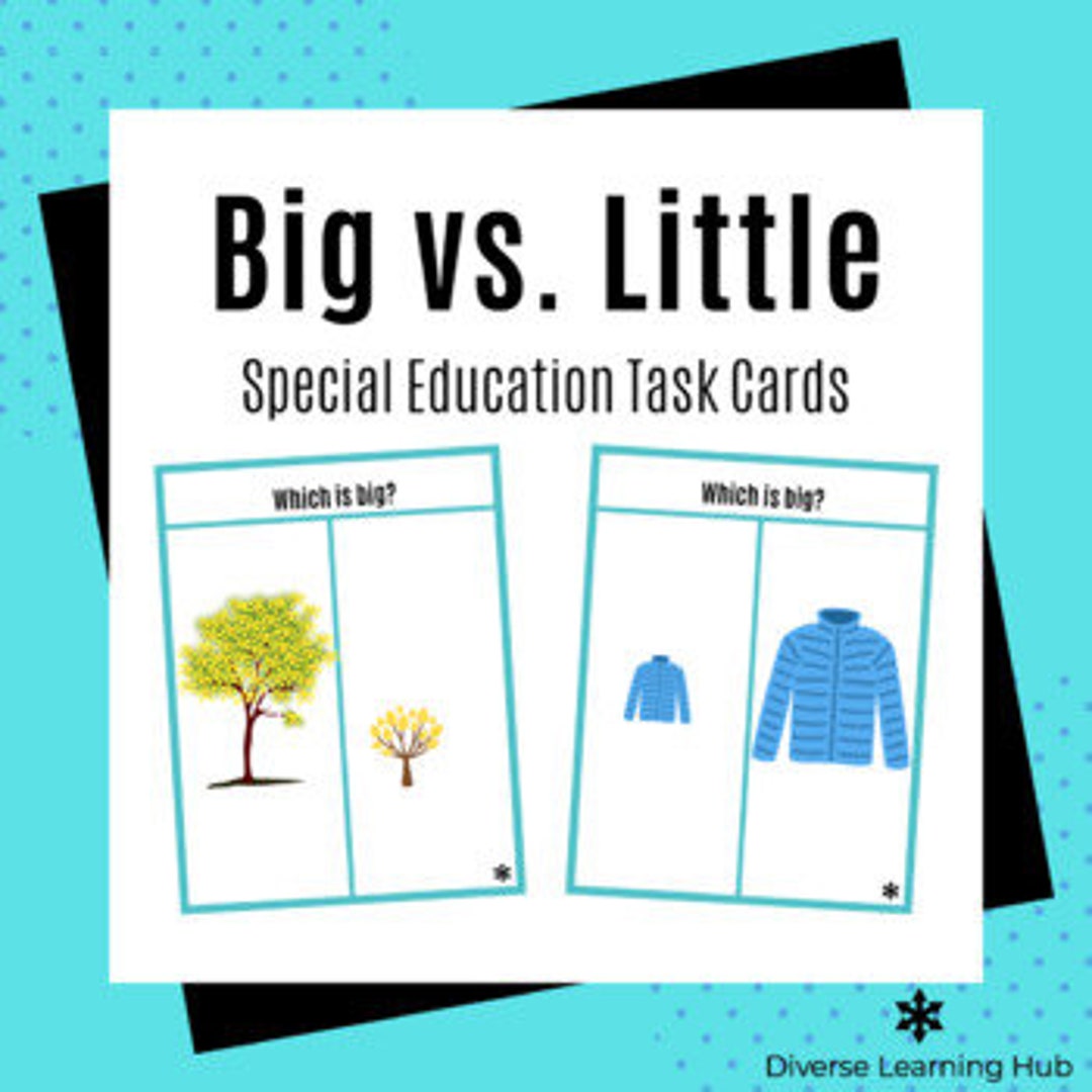 Big Vs. Little Special Education Task Cards Distance - Etsy UK