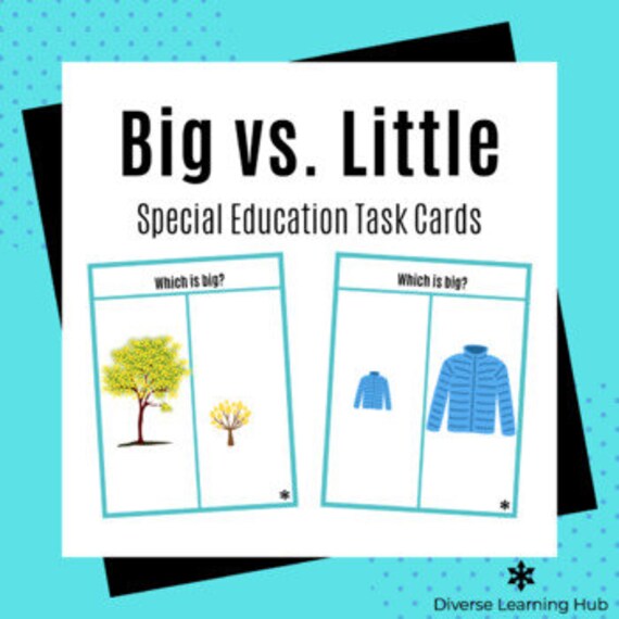 Big Vs. Little Special Education Task Cards Distance | Etsy