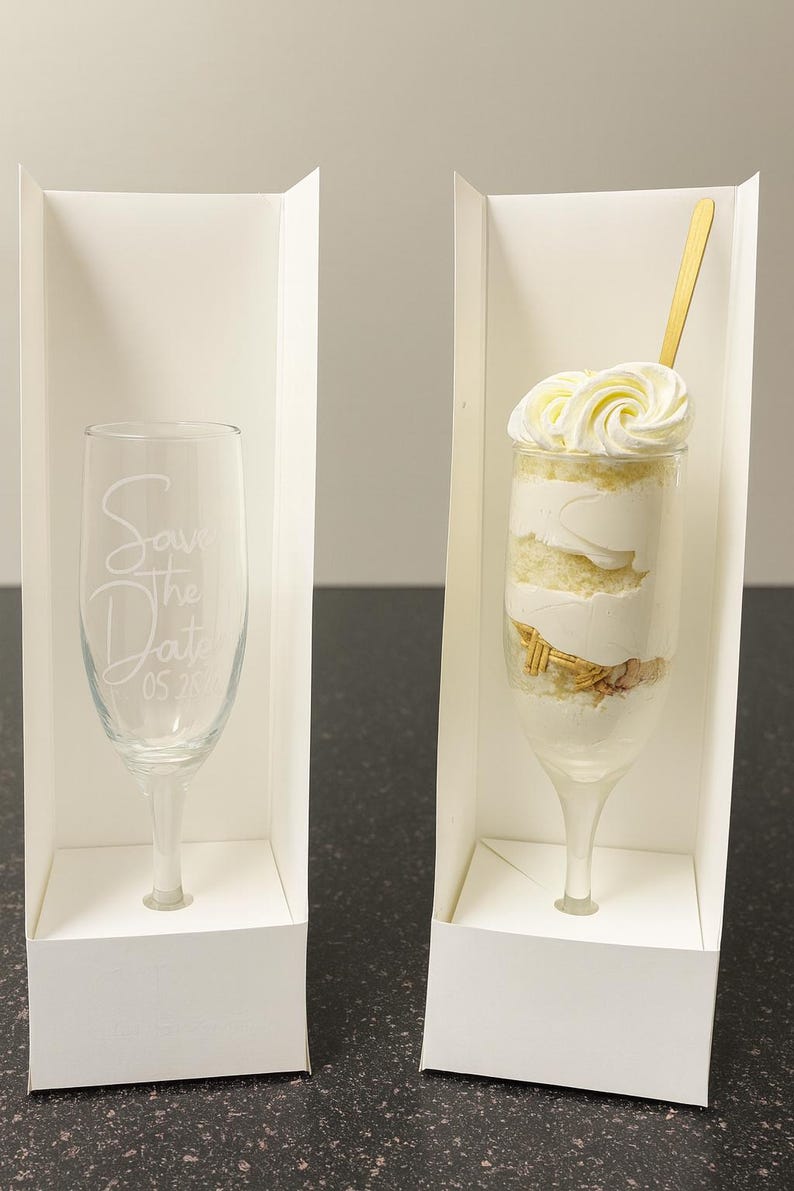 Champagne Flute Gift Box SVG PDF DXF | Gift Box Cut File for Cricut ...