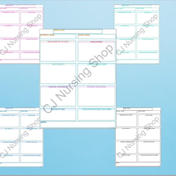 Drug Map Template - Etsy