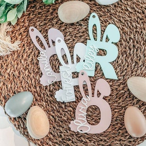 Bunny Ear Letter SVG, Glowforge Easter SVG, Easter Bunny Monogram ...