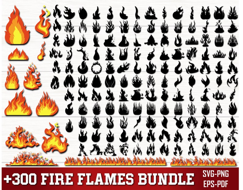 Fire SVG PNG Bundle, Fire Flames Svg, Fireball Svg, Fire Svg, Flame Svg ...
