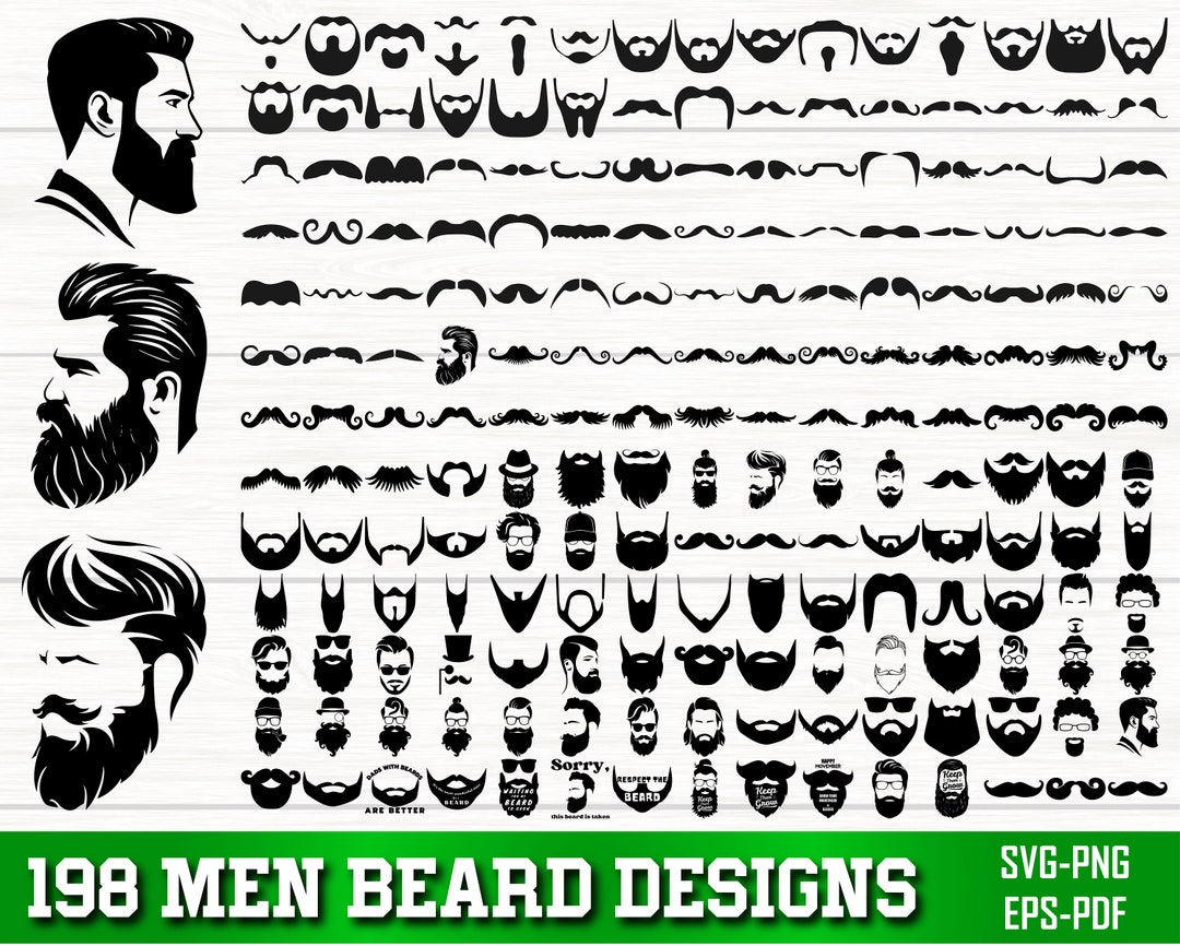 Beard SVG Bundle, Beard PNG Bundle, Beard Clipart, Beard Silhouette ...