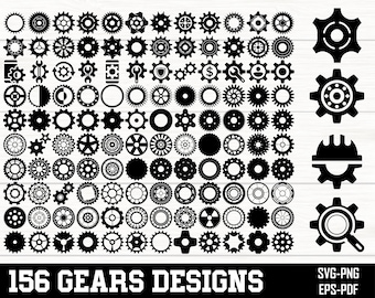 Gears SVG Bundle, Gears PNG Bundle, Gears Clipart, Gears SVG Cut Files ...