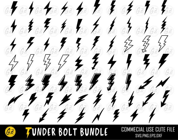 Thunder SVG Bundle Lightning Svg Thunder Svg Flash Svg - Etsy
