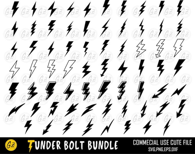 Lightning Bolt Svg, Thunder Bolt Svg, Electric Bolt Svg, Flash Svg ...