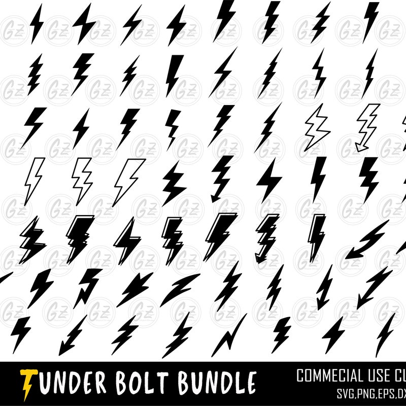 Lightning Svg - Etsy