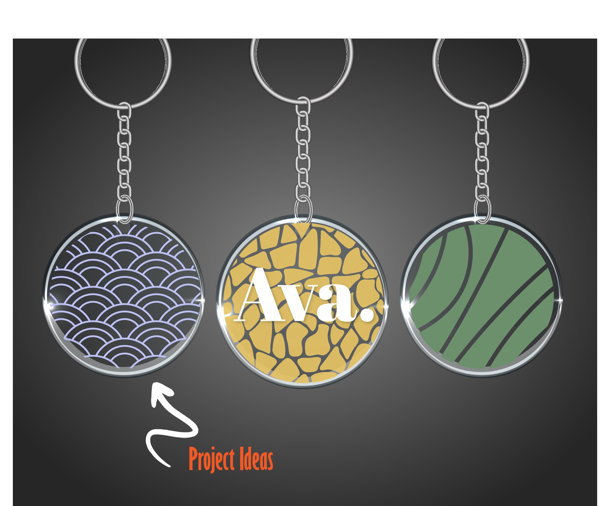 Keychain Pattern Svg Bundle Keychain SVG Keychain Pattern - Etsy