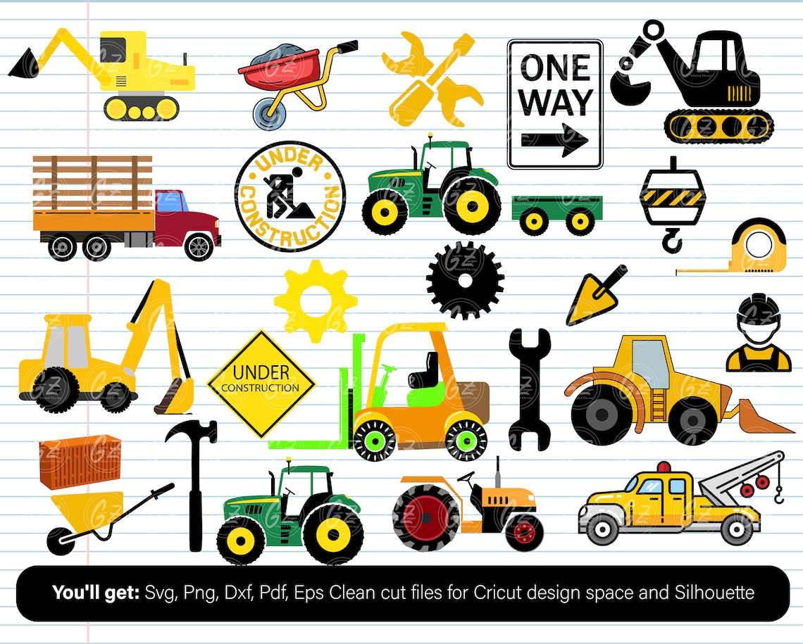 Construction SVG Camions Svg Pack De Construction Svg - Etsy