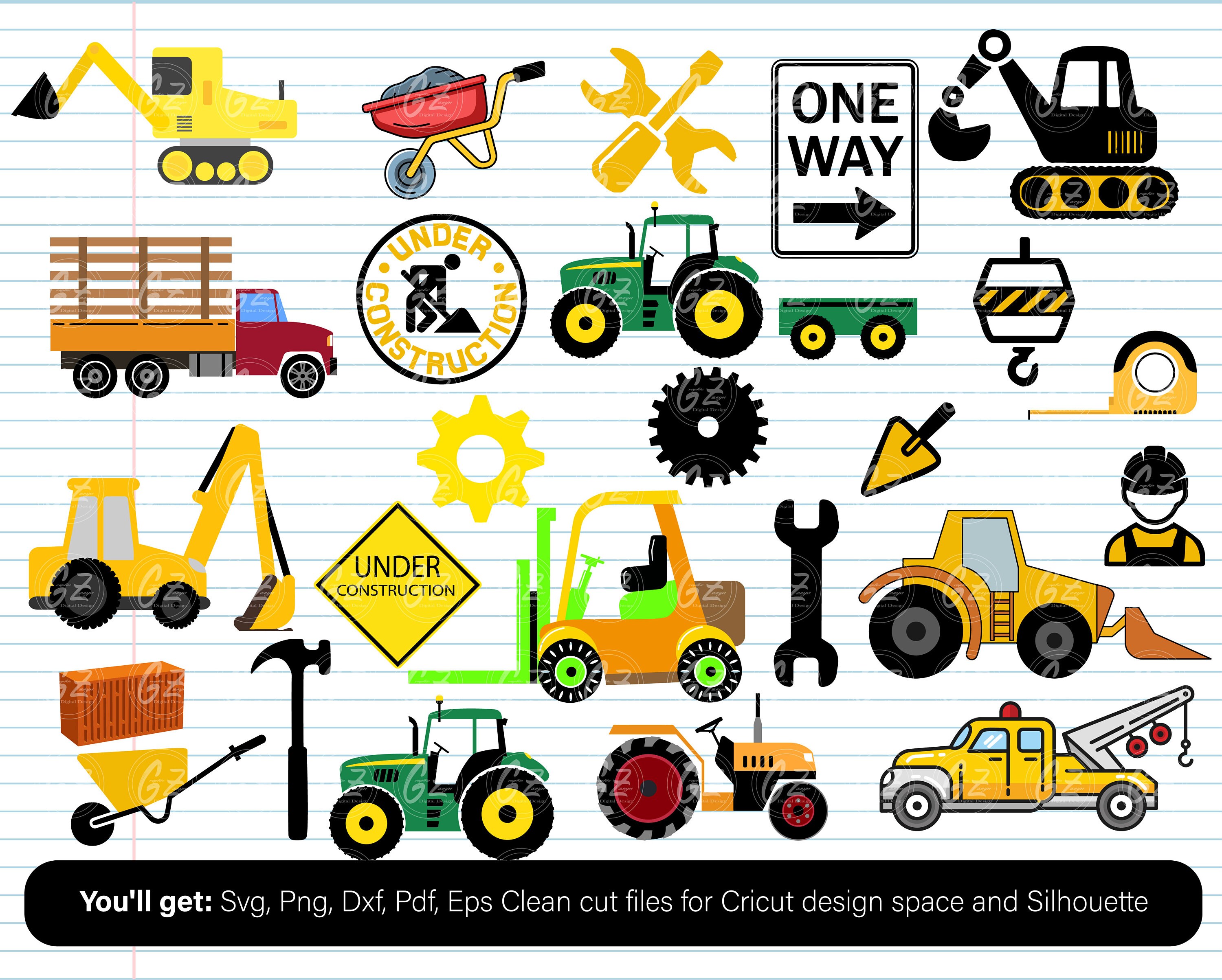 Construction SVG Camions Svg Pack De Construction Svg - Etsy