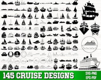 Sailboat SVG, Cruise PNG Bundle, Cruise Ship Clipart, Sailboat SVG, Cut ...