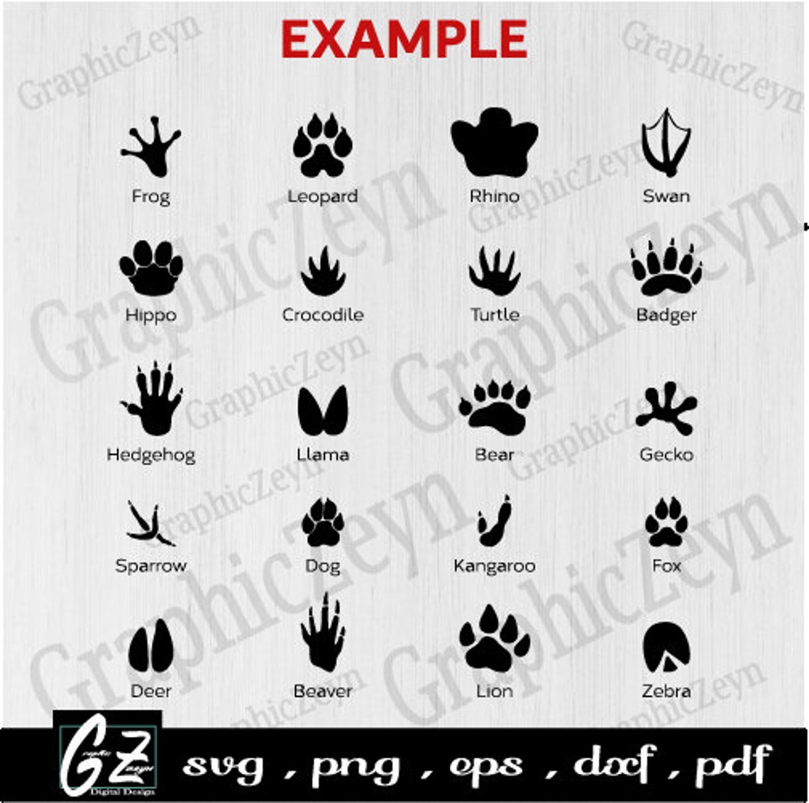 Animal Foot Print Svg Png, Animal Tracks SVG, Footprints Svg, Wild ...
