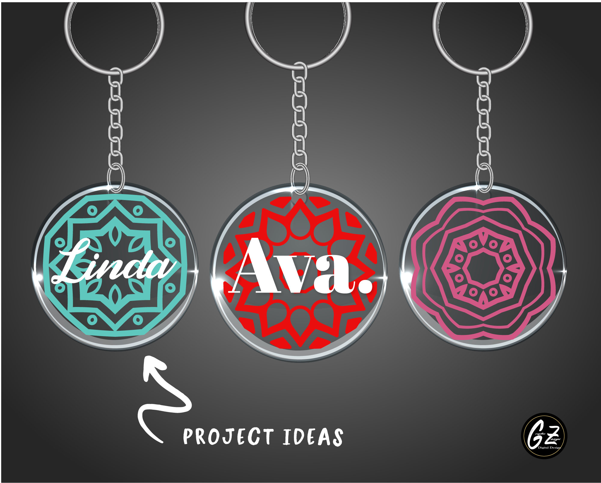 Keychain Pattern Svg Bundle Keychain SVG Keychain Pattern - Etsy