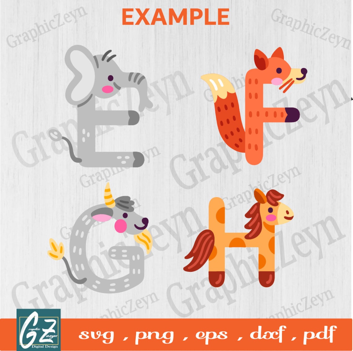 Cute Animals Alphabet Svg Animal Alphabet Bundle Svg A-Z | Etsy