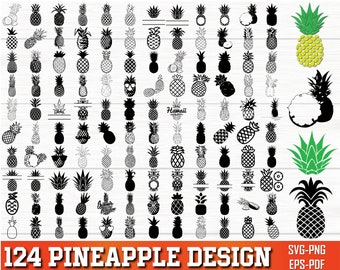 Pineapple SVG Bundle, Pineapple PNG Bundle, Pineapple Clipart ...