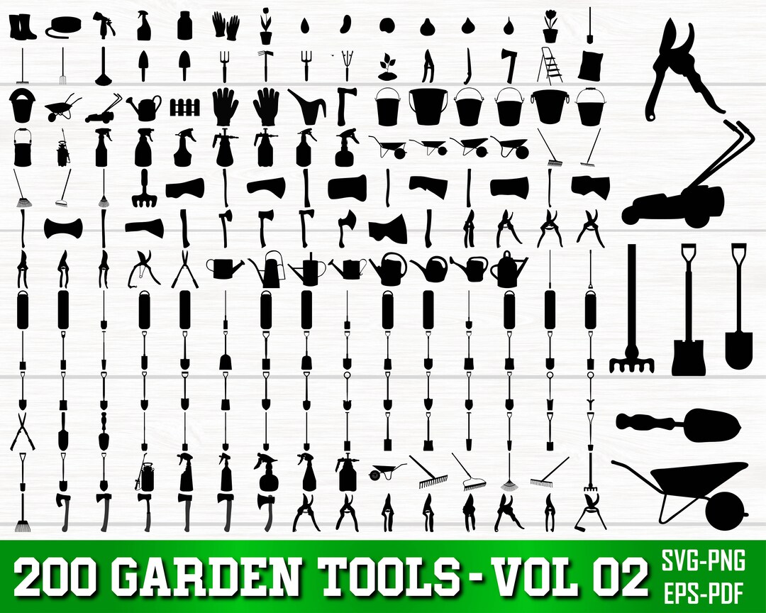 Garden Tools SVG Bundle, Garden Tools PNG Bundle Vol 2, Garden Tools ...