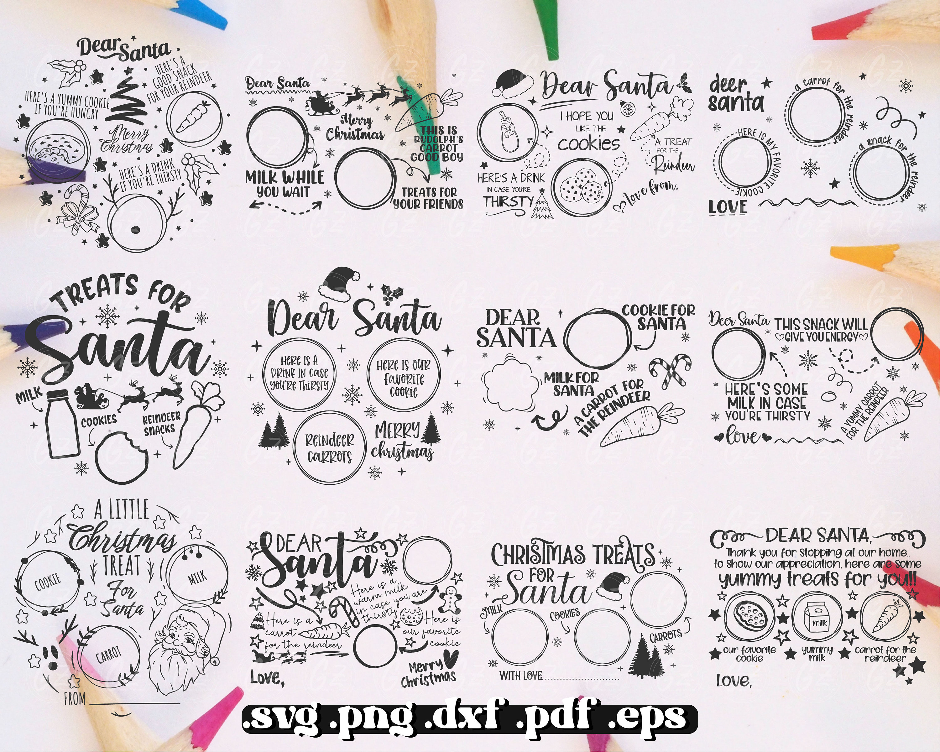Dear Santa Tray Svg Bundle Santa Tray SVG Christmas Tray - Etsy Canada