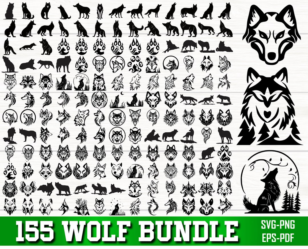 Wolf SVG Bundle, Wolf Svg, Wolf Png Bundle, Wolf Clipart, Wolf Cut ...