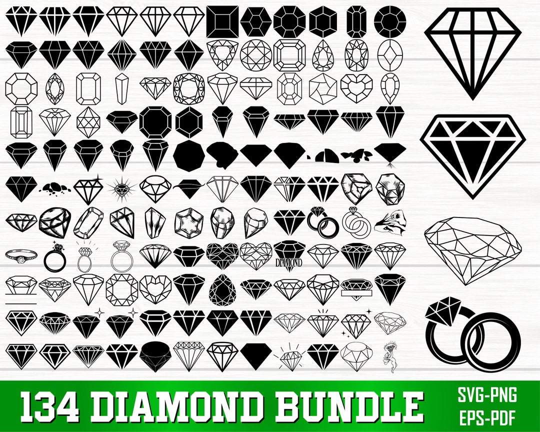 Diamond SVG Bundle, Diamond PNG Bundle, Diamond Clipart, Diamond ...