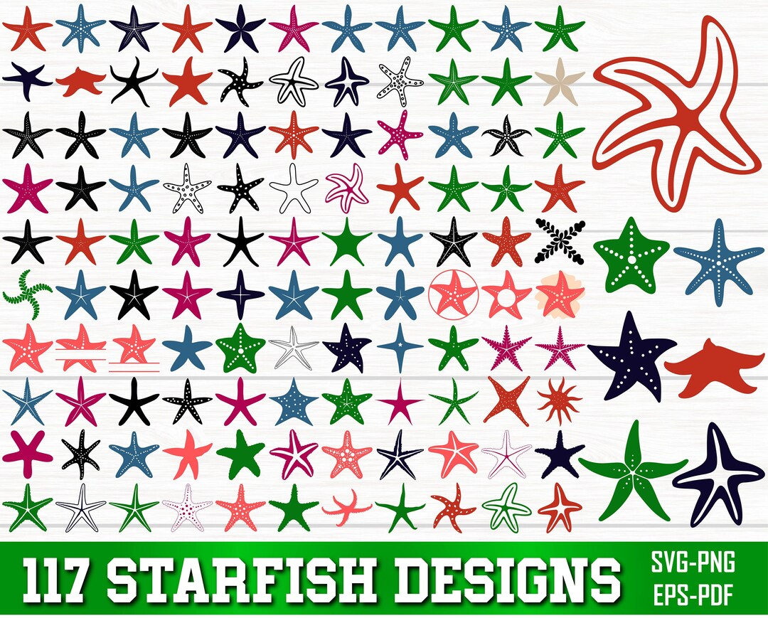 Starfish SVG Bundle, Starfish PNG Bundle, Starfish Clipart, Starfish ...