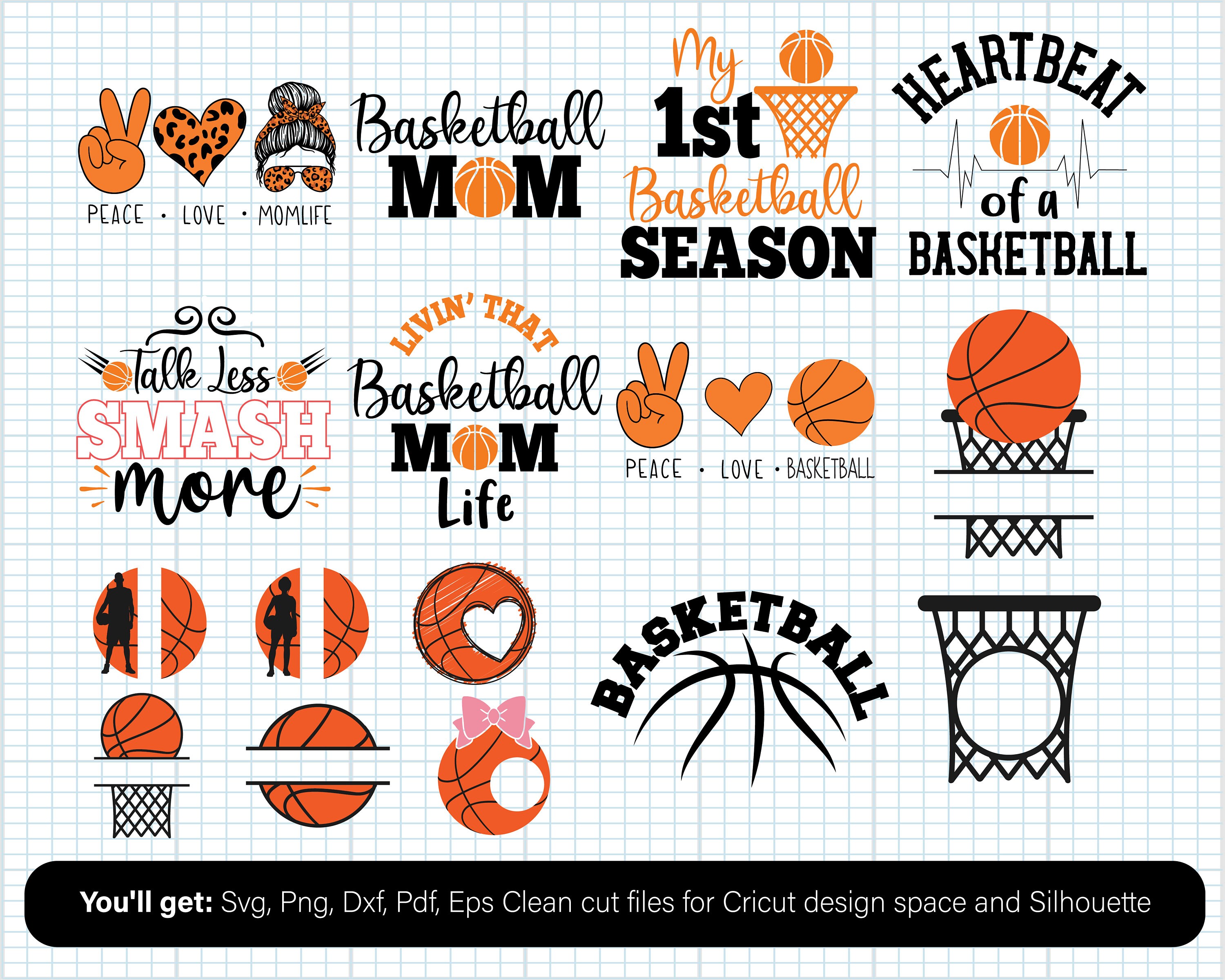 Basketball Mom SVG Basketball SVG Bundle Sports Svg Messy - Etsy