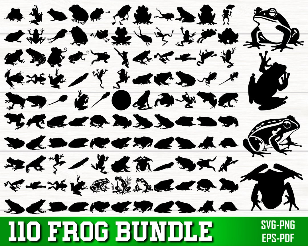 Frog SVG Bundle, Frog PNG Bundle, Frog Clipart, Toad Svg, Frog ...