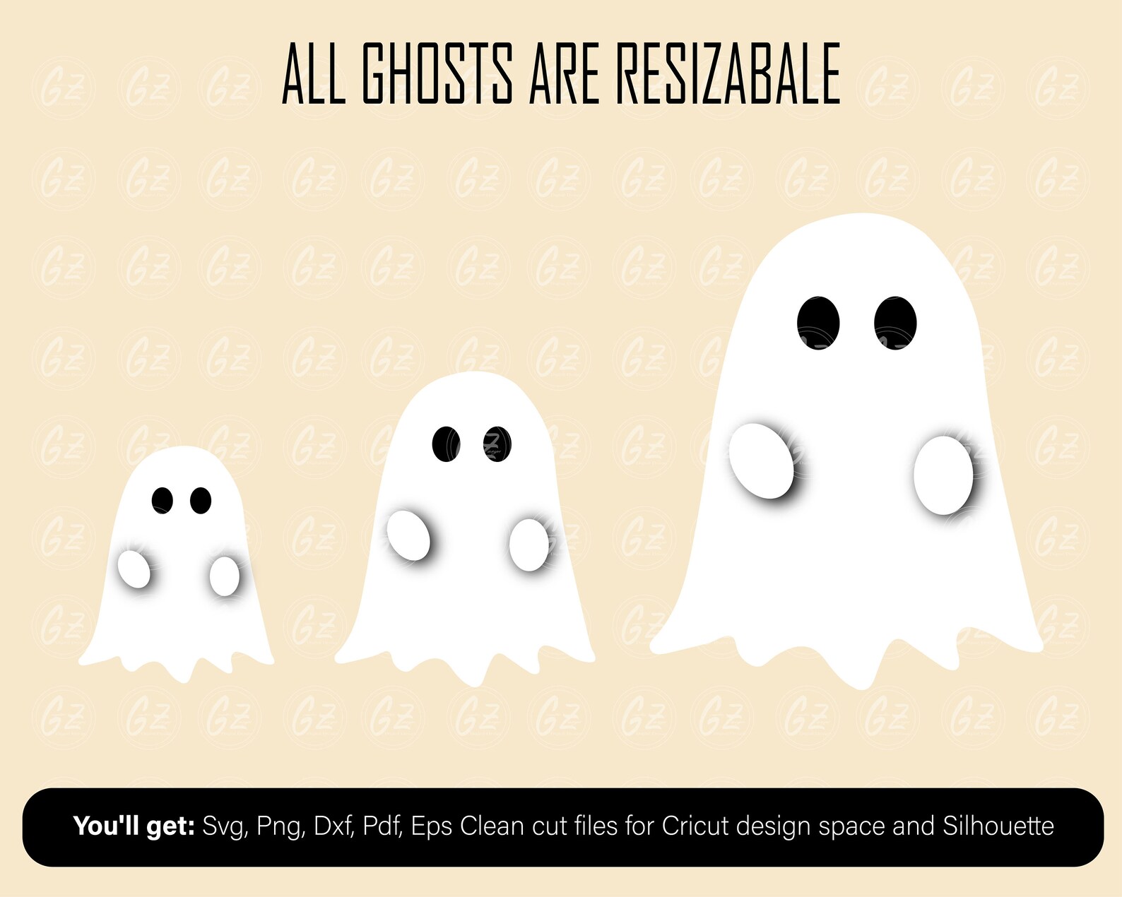 Cute Ghost Bundle SVG Halloween Svg Ghost Bundle Svg - Etsy