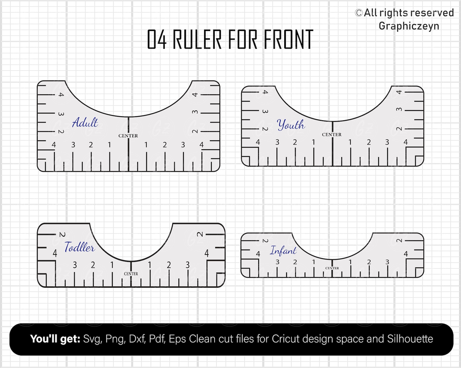 Tshirt Ruler Svg Bundle, Tshirt Alignment Tool Svg, Centering Tool ...