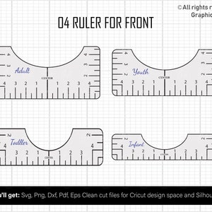 Tshirt Ruler Svg Bundle, Tshirt Alignment Tool Svg, Centering Tool ...