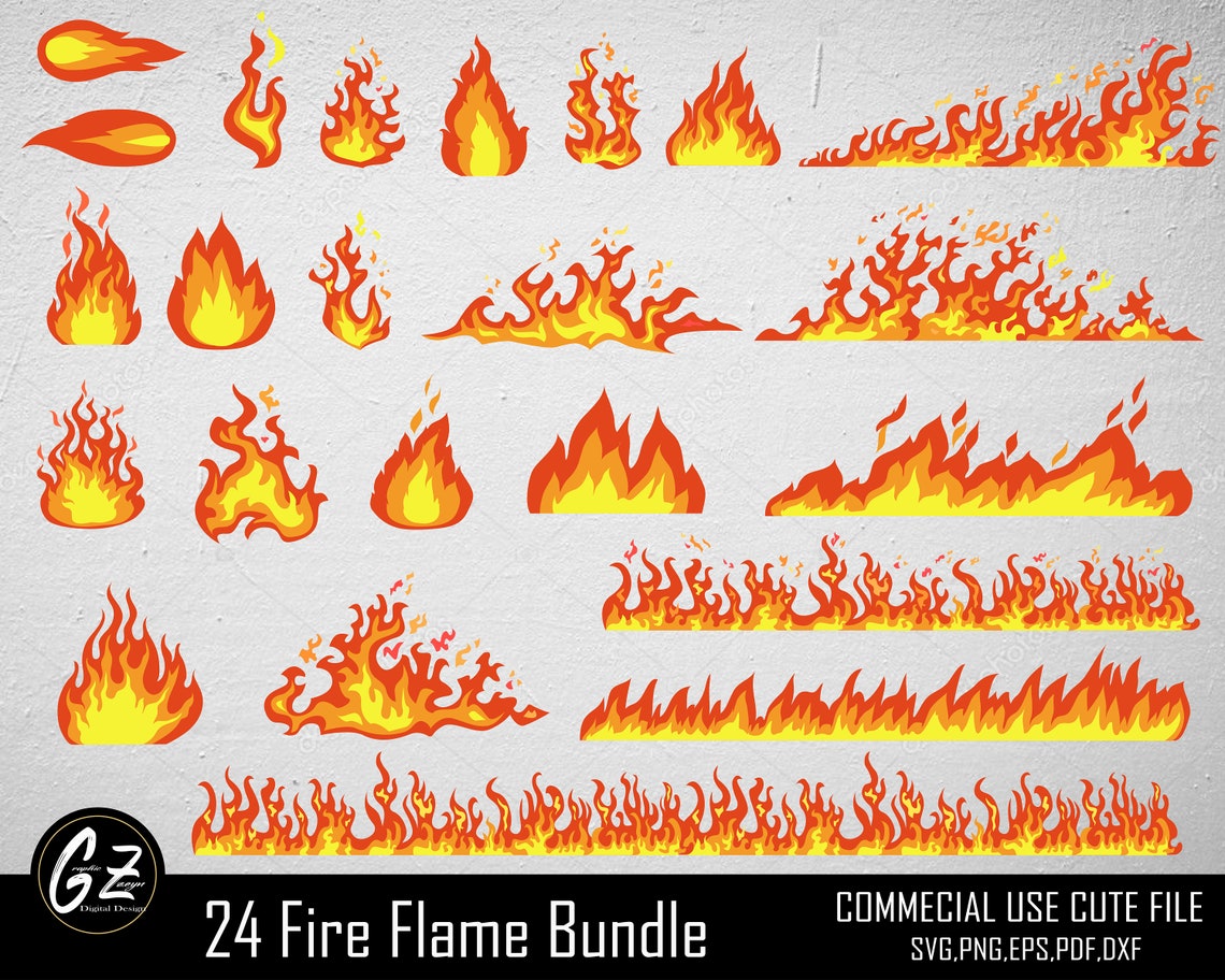 Fire Bundle Svg Fireball Svg Fire Svg Flames Svg Flame - Etsy