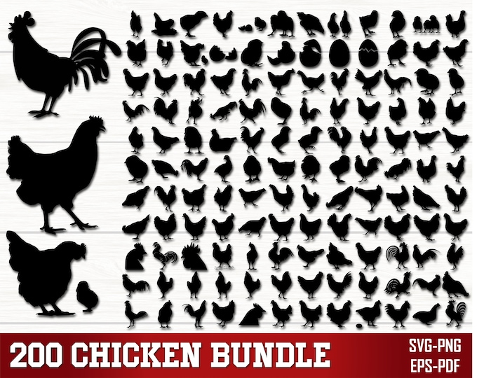Funny Chicken Svg Bundle, Farm Svg, Rooster Svg, Hen Svg, Farmhouse Svg ...