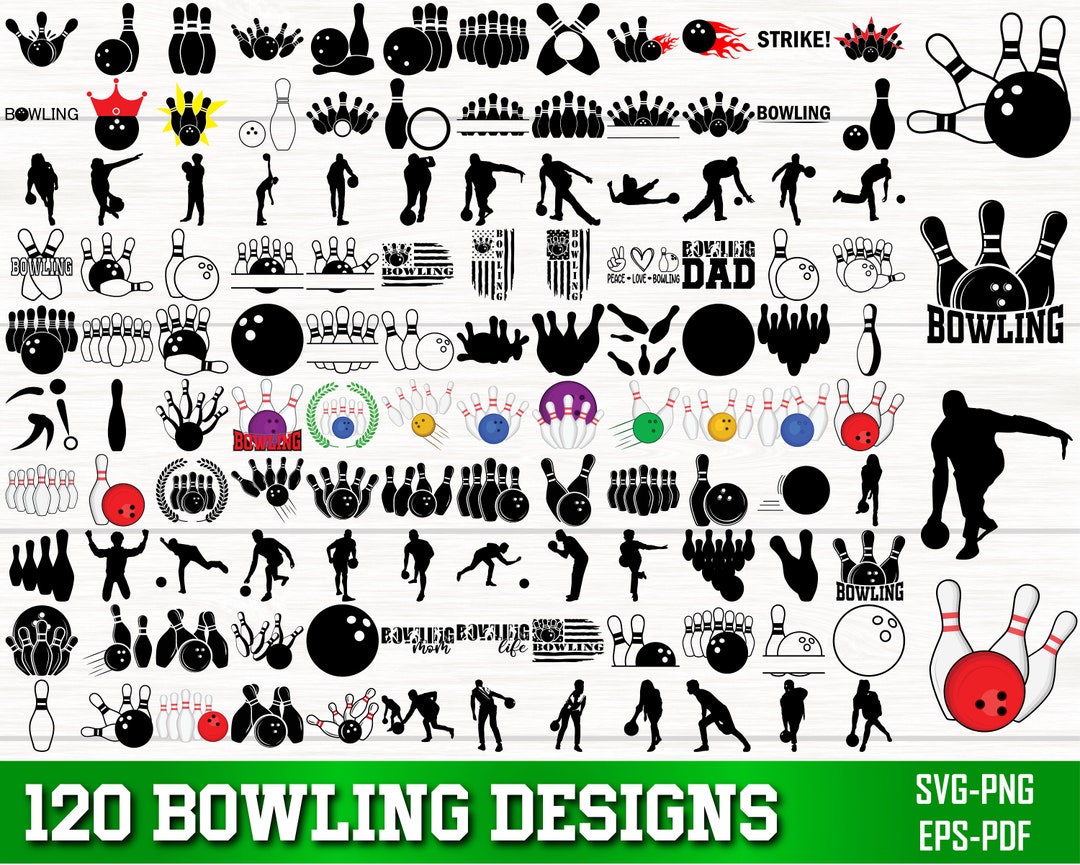 Bowling SVG Bundle, Bowling PNG Bundle, Bowling Clipart, Bowling ...