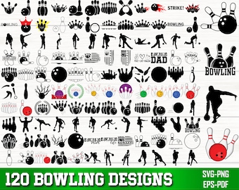 Bowling SVG Bundle, Bowling PNG Bundle, Bowling Clipart, Bowling ...