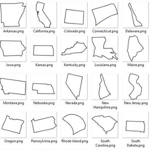 Us States SVG Bundle, Outline United States Map Svg File, State Design ...