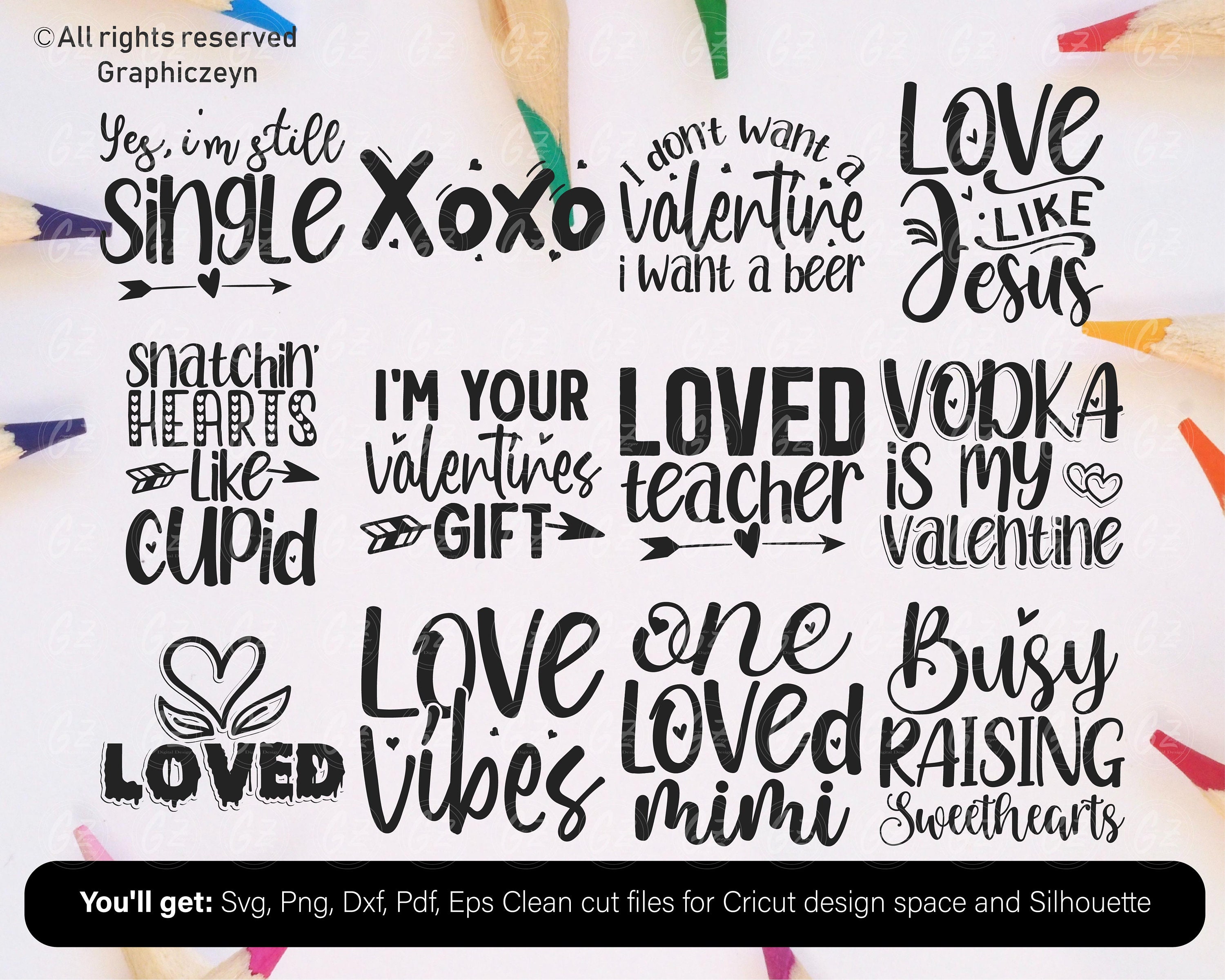Valentine SVG Bundle, Funny Valentine Svg, Hello Valentine Svg ...