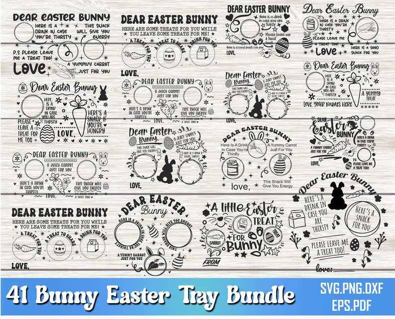 Easter Bunny Tray SVG Bundle (digital Files) - Etsy