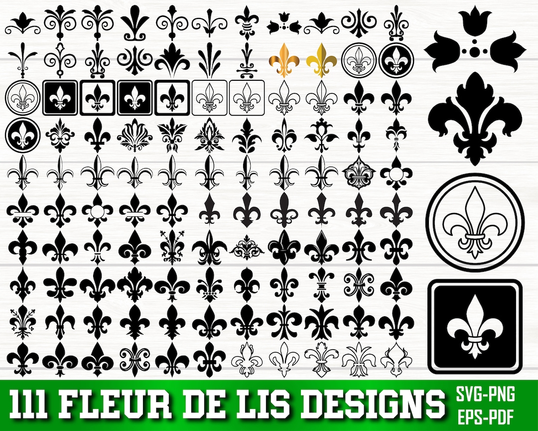 Fleur De Lis SVG Bundle, Fleur De Lis PNG Bundle, Fleur De Lis Clipart ...