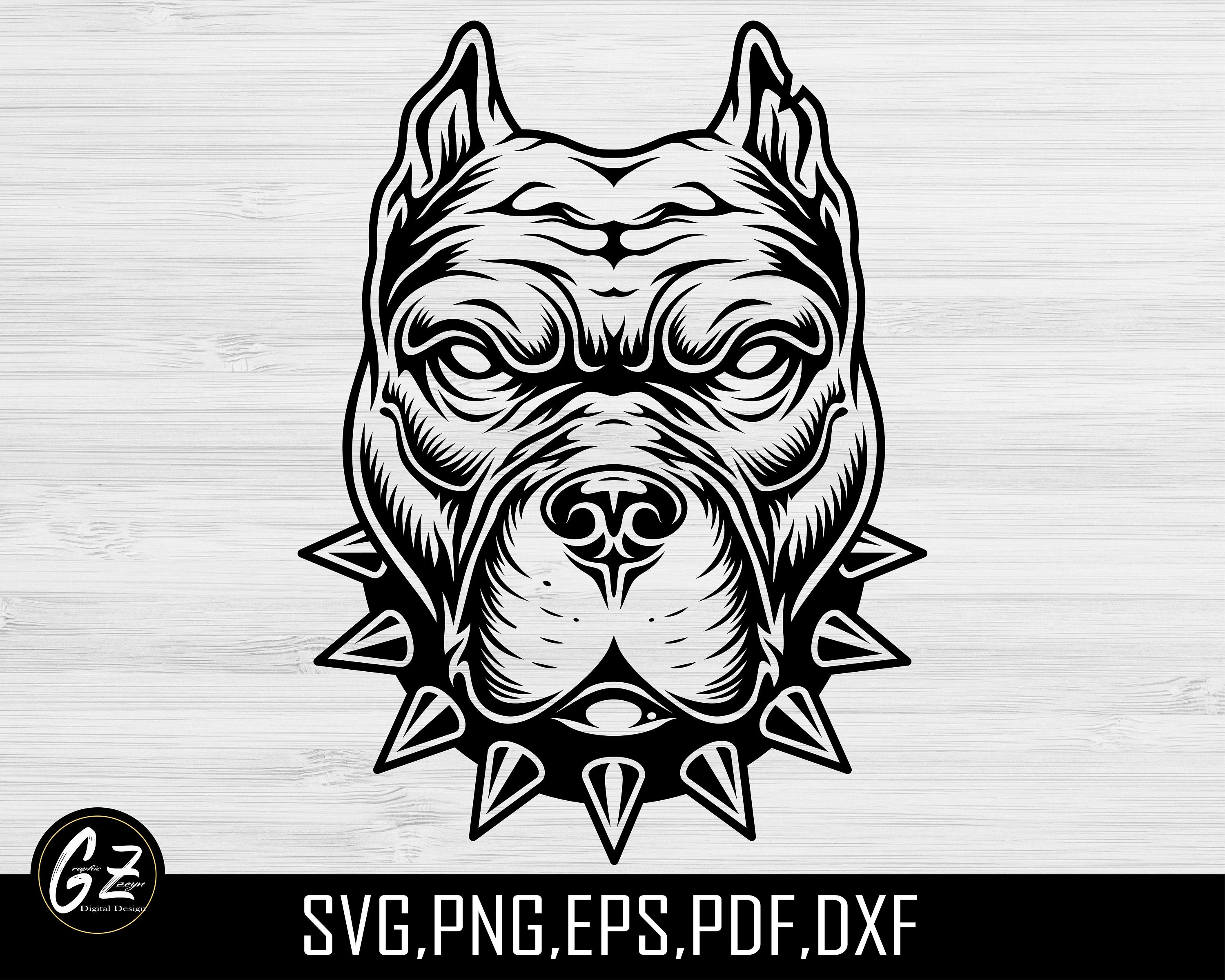Pitbull Svg American Pit Bull Svg Pitbull Clipart Pitbull - Etsy