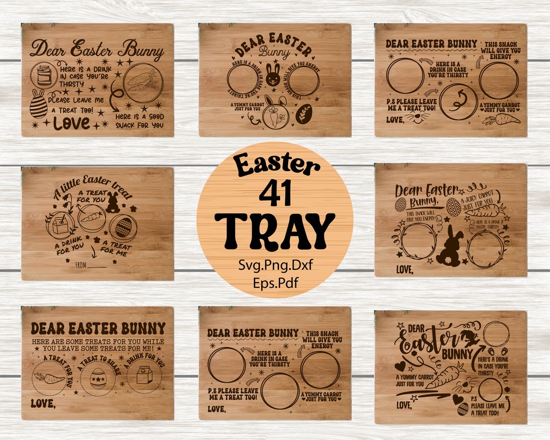 Easter Bunny Tray Svg, Easter Tray Svg, Dear Easter Cookie Tray Svg ...