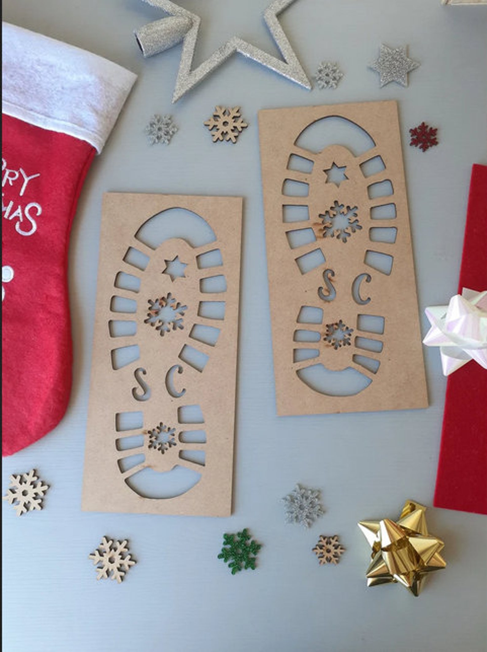 Santa Claus Footprint Svg, Christmas Svg, Santa Boots Svg, Santa Claus ...