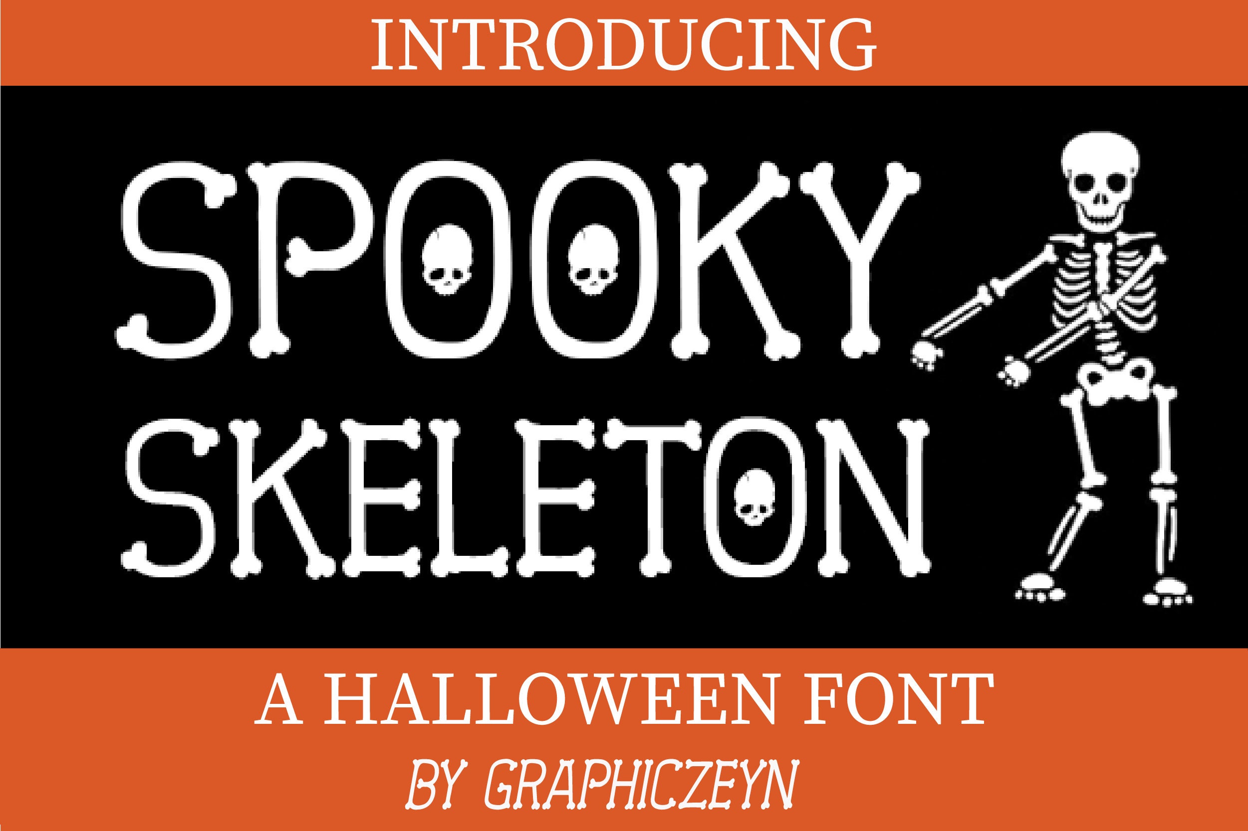 Spooky Skelton Font, Bones FONT, Bones Alphabet Svg, Scary Font, Script ...