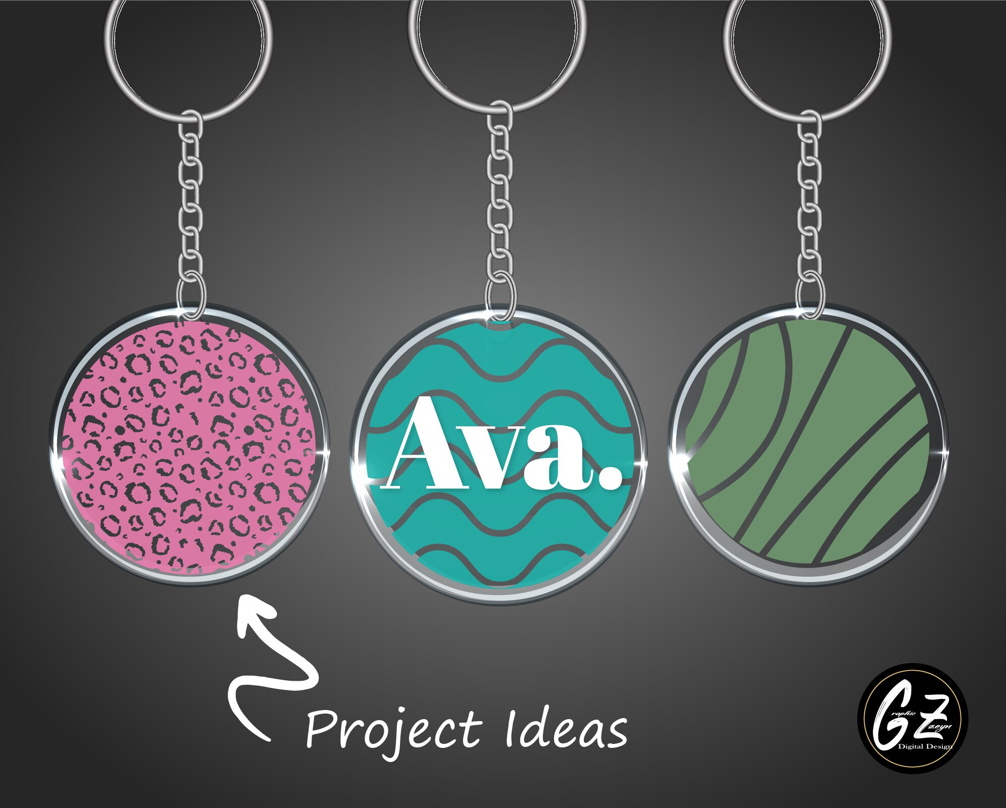 Keychain Pattern Svg Bundle Keychain SVG Keychain Pattern - Etsy