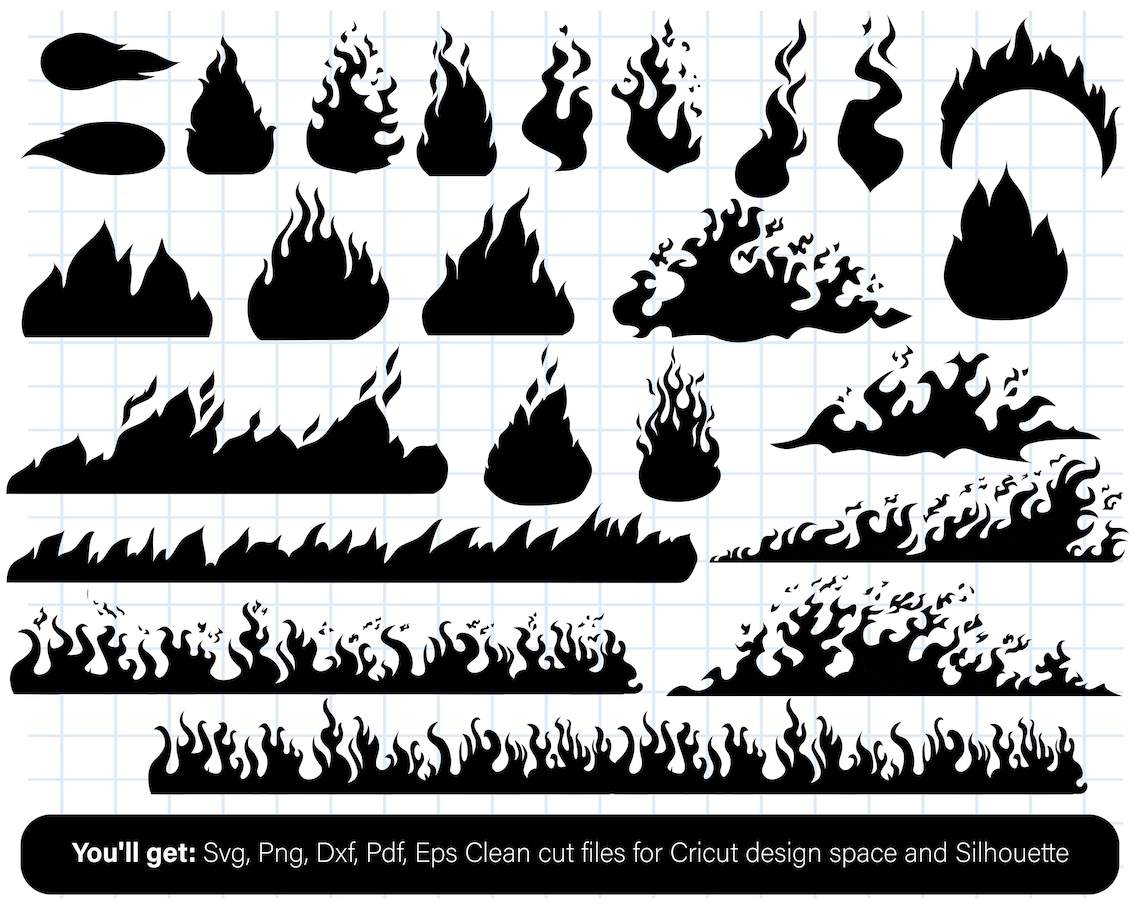 Fire Bundle Svg Fireball Svg Fire Svg Flames Svg Flame - Etsy
