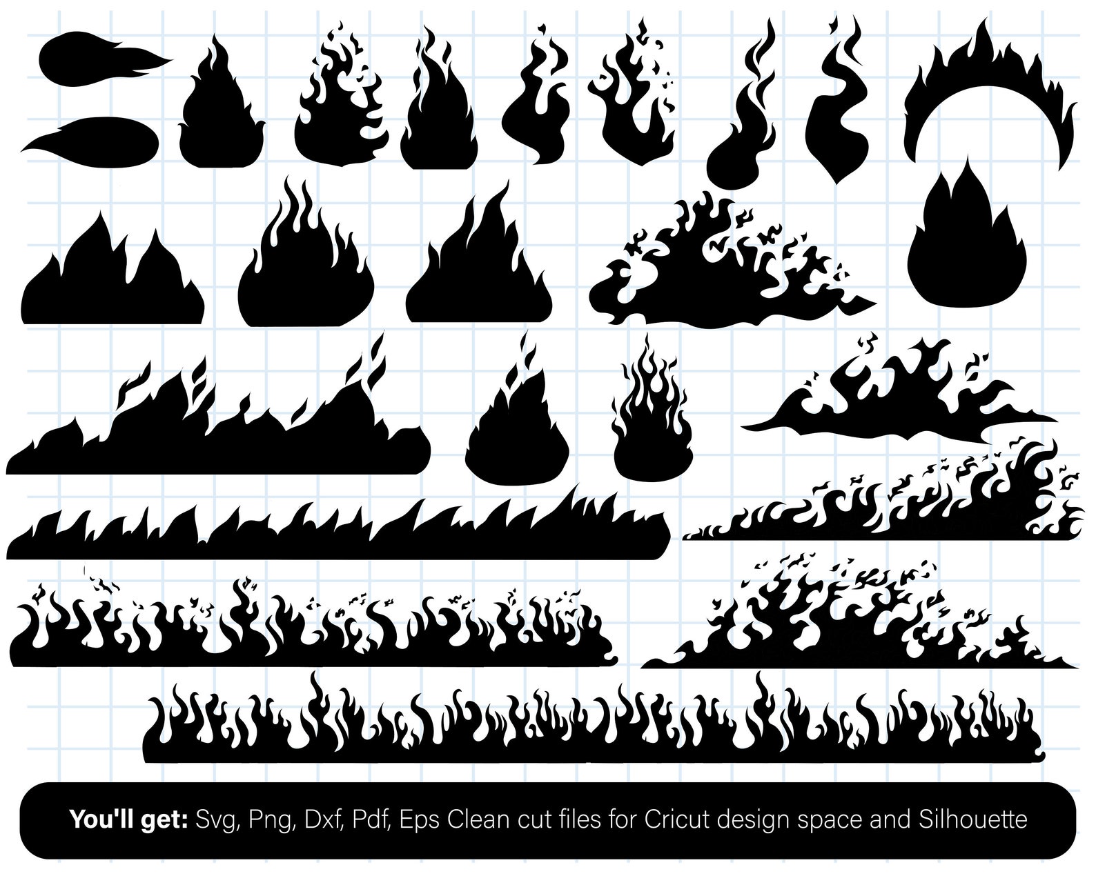 Fire Bundle Svg Fireball Svg Fire Svg Flames Svg Flame - Etsy