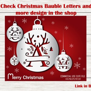 30 Christmas Scene Bauble SVG Bundle, Christmas Bauble Ornament SVG ...