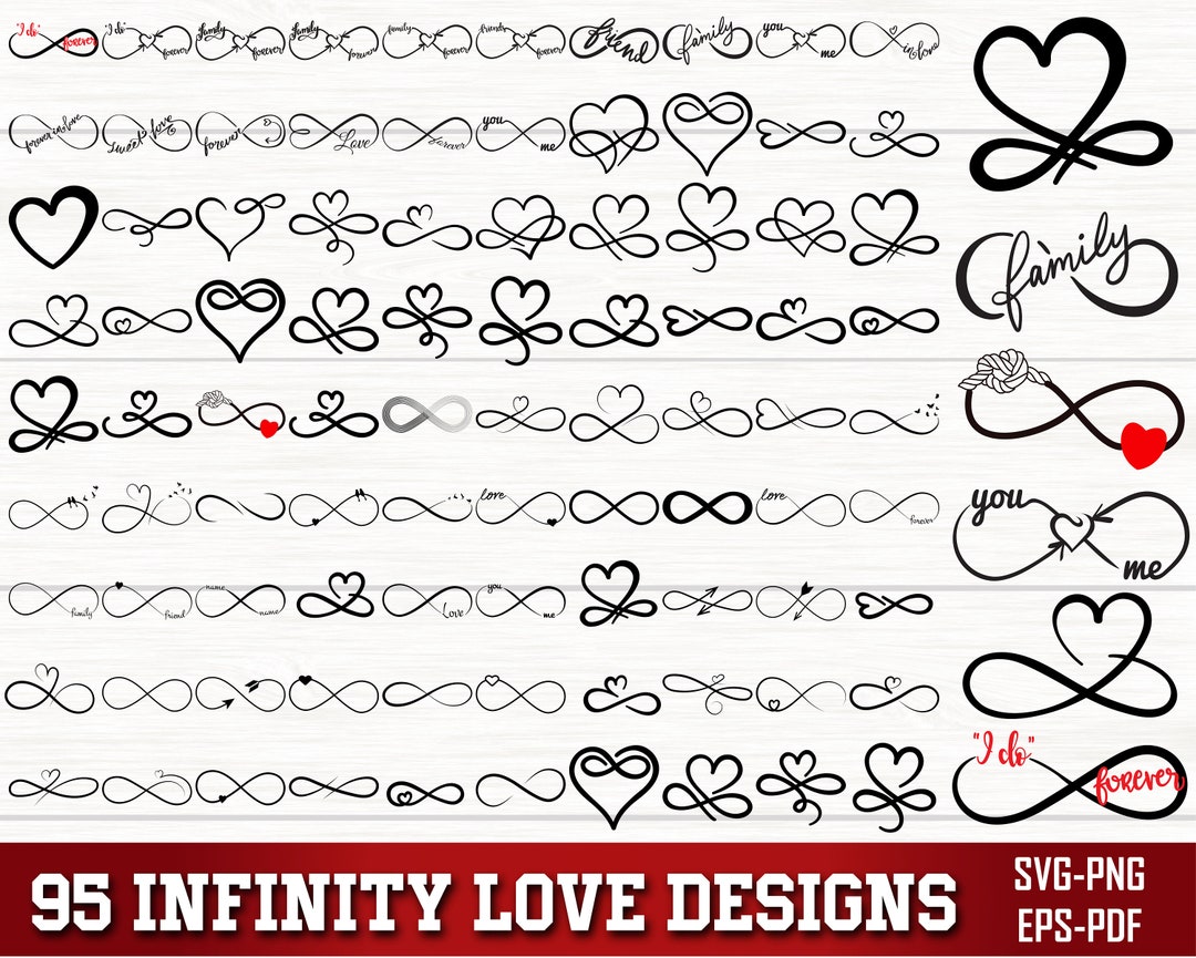 Infinity Love SVG Bundle, Infinity Love PNG Bundle, Infinity Love ...