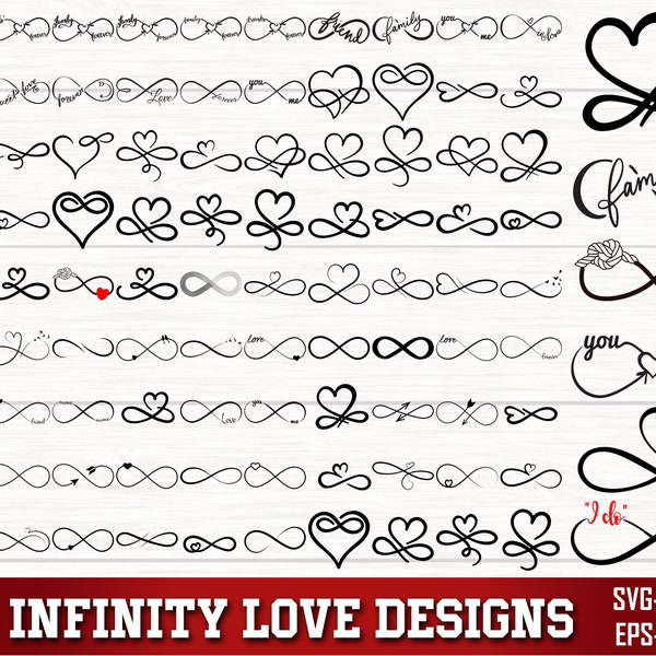 Infinity Heart Svg - Etsy
